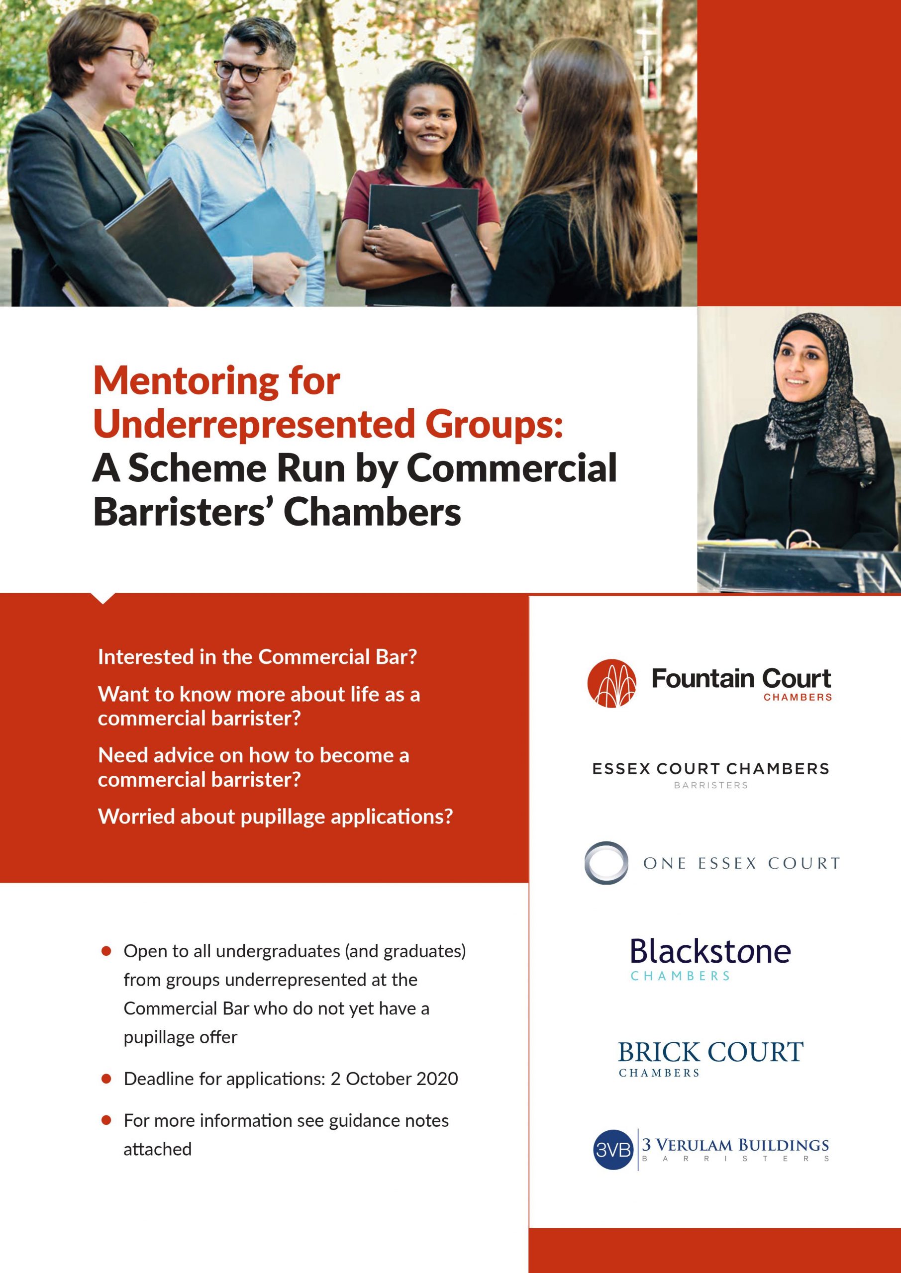 New mentoring scheme for underrepresented groups at the Bar. | Essex ...